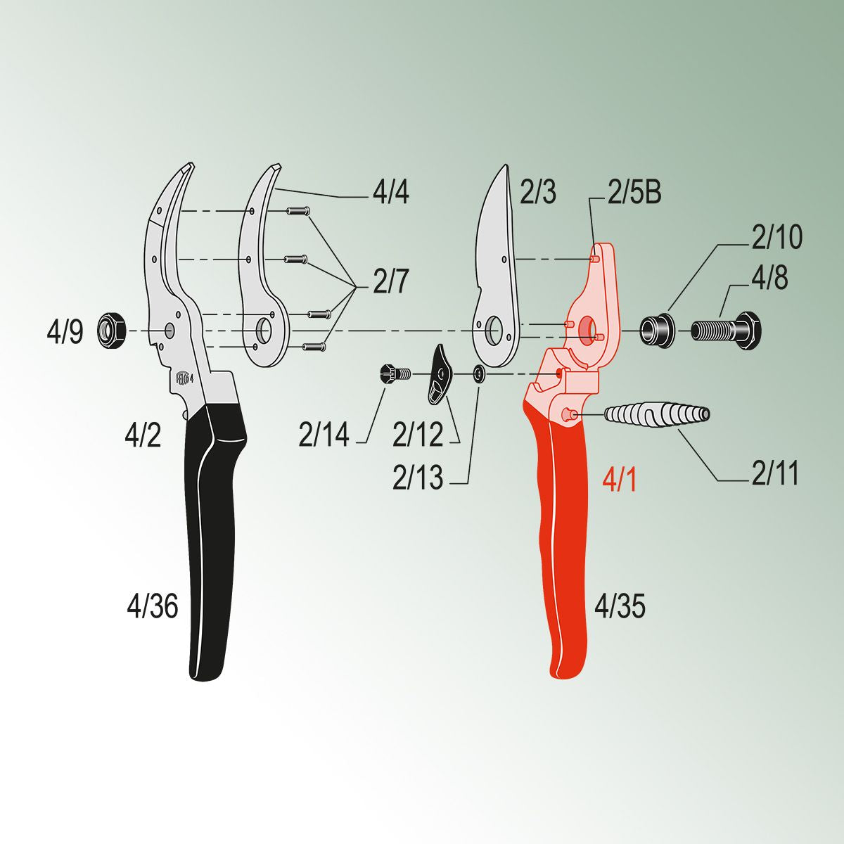 Felco Metal Handle for Model 4 – PG Horticulture Ltd